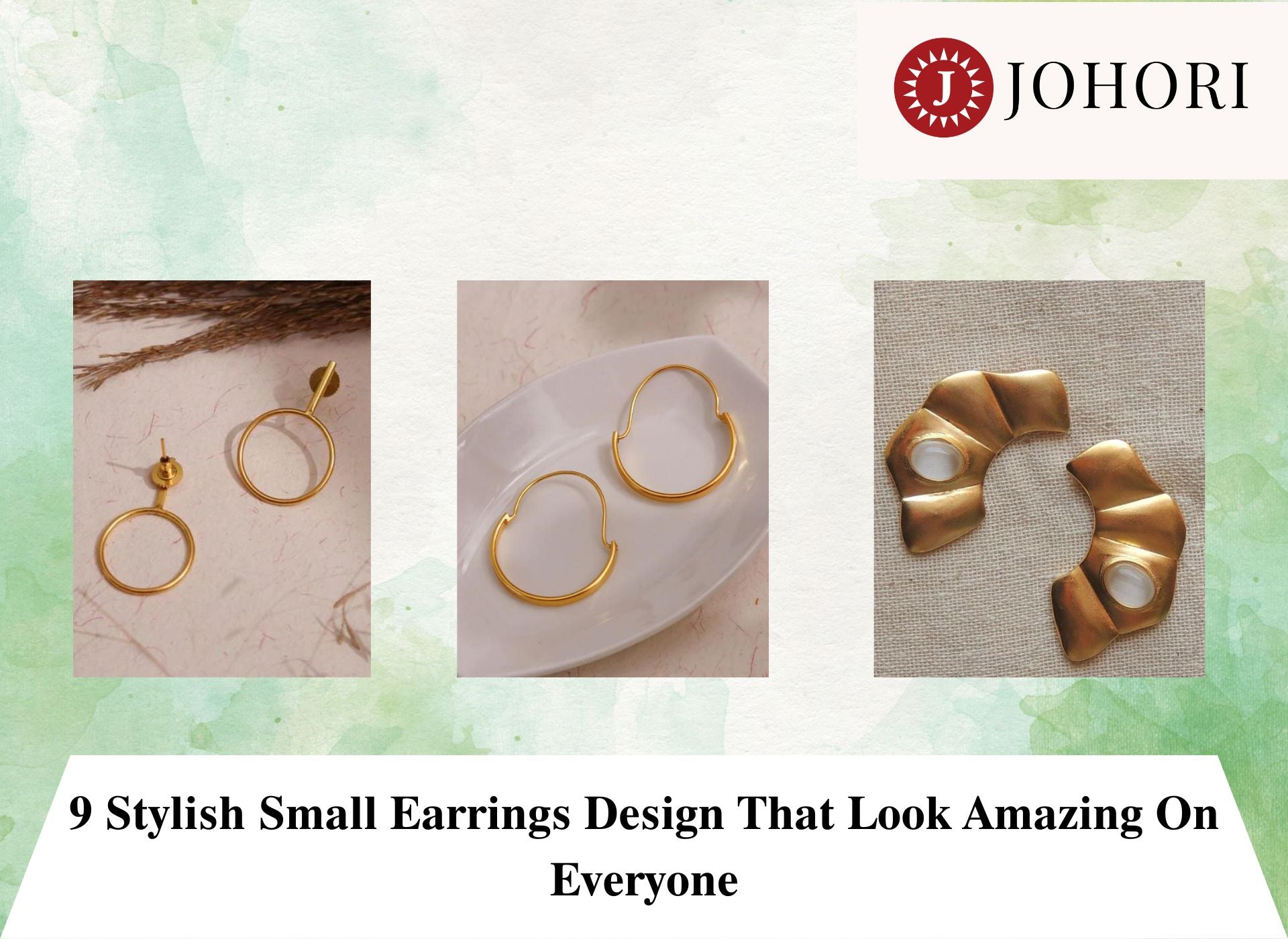 9 Stylish Small Earrings Designs Online in India | Johori