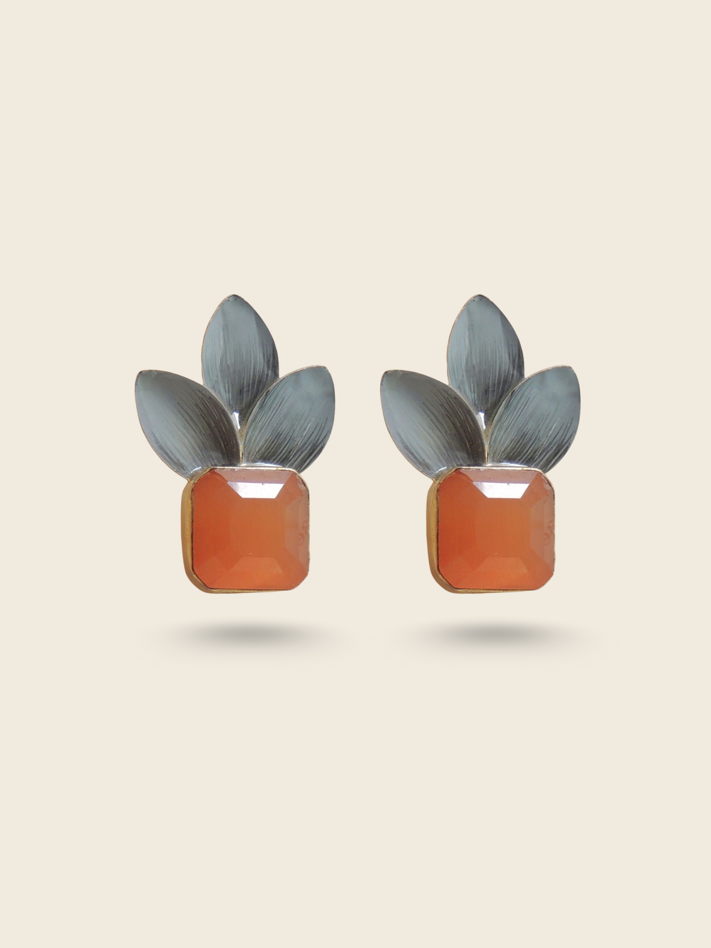 Stylish Pastel Grey Studs Online | Studs For Women | Johori