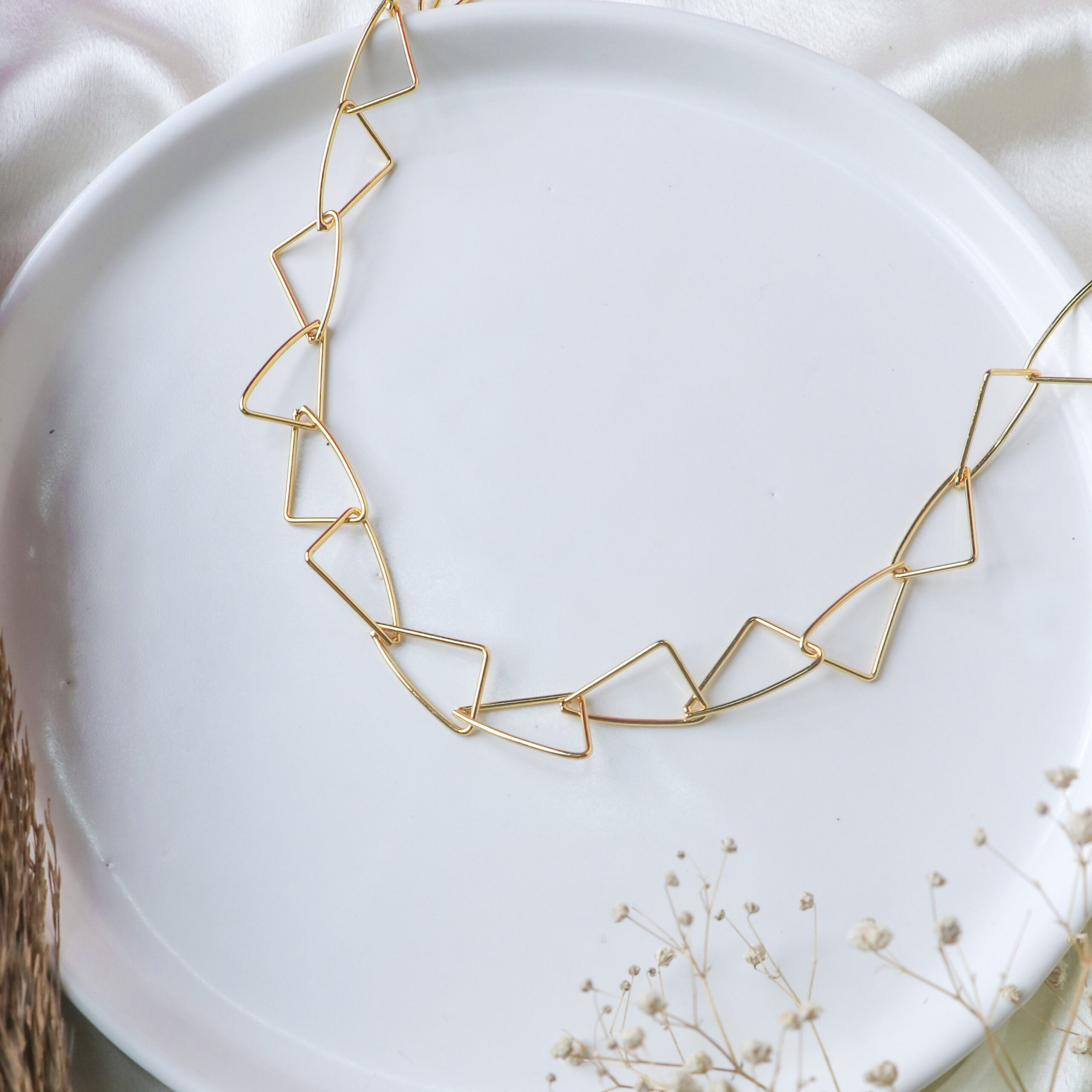 Buy Triangle Gold-Plated Chain | Chains For Women | Johori